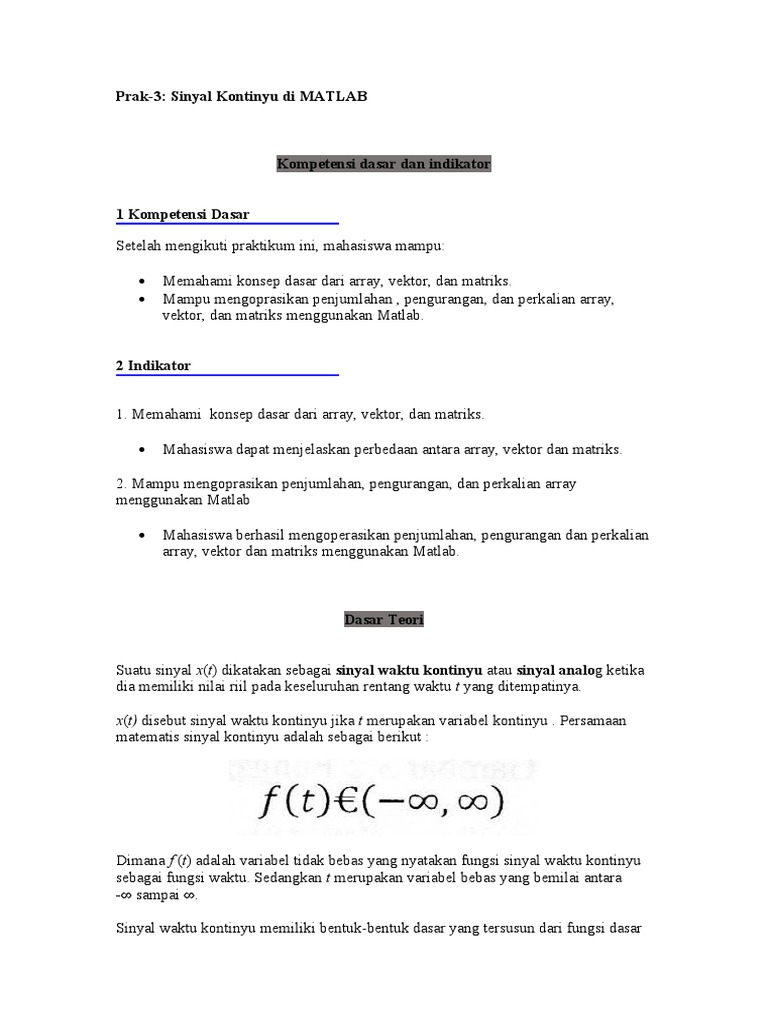 Riza Matlab Modul 2 | PDF