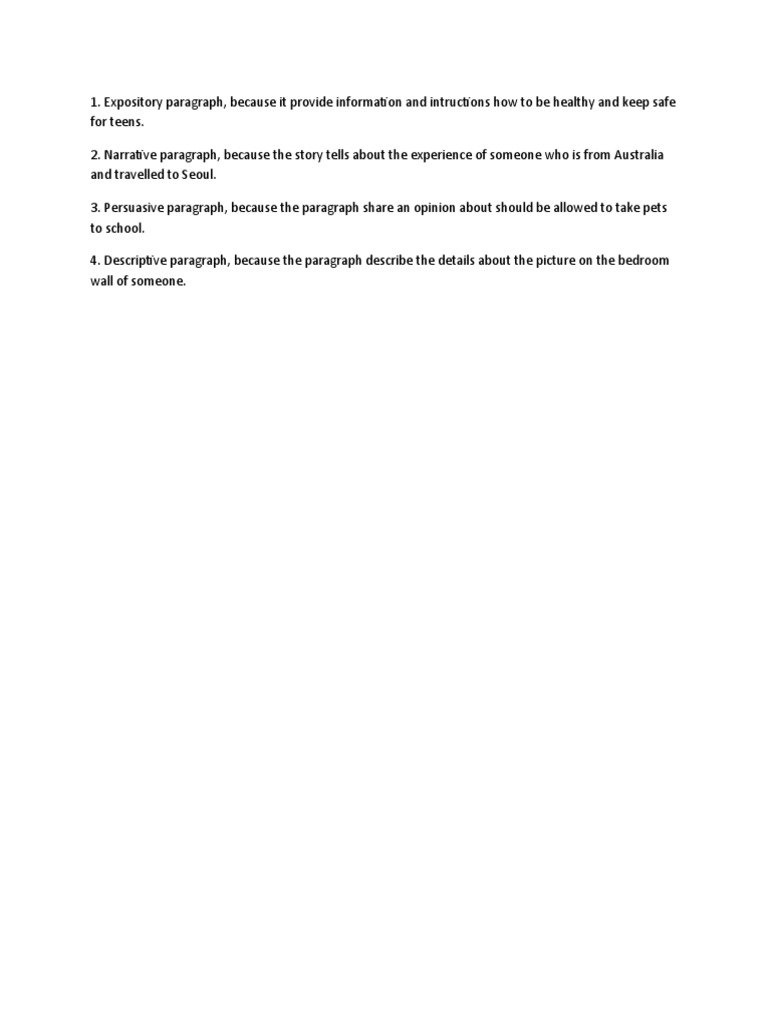 Types of Paragraphs Explained | PDF | Science & Mathematics
