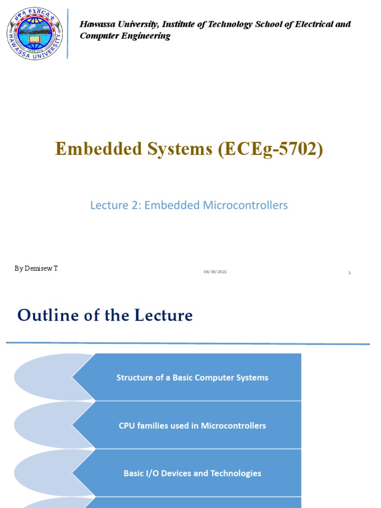 Embedded Systems Lecture 2 | PDF | Central Processing Unit ...