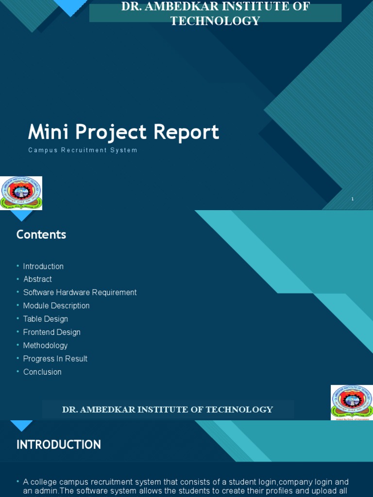 Campus Recruitment System Project Report | PDF | Software | Computer ...