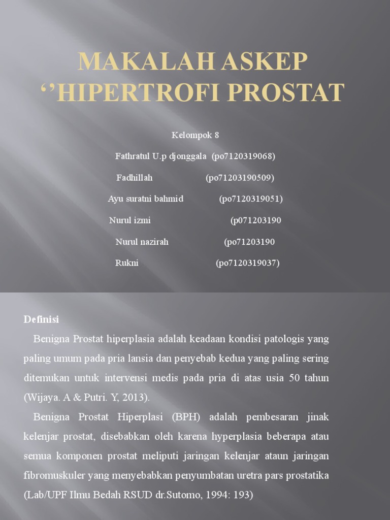 Makalah Askep 'Hipertrofi Prostat | PDF