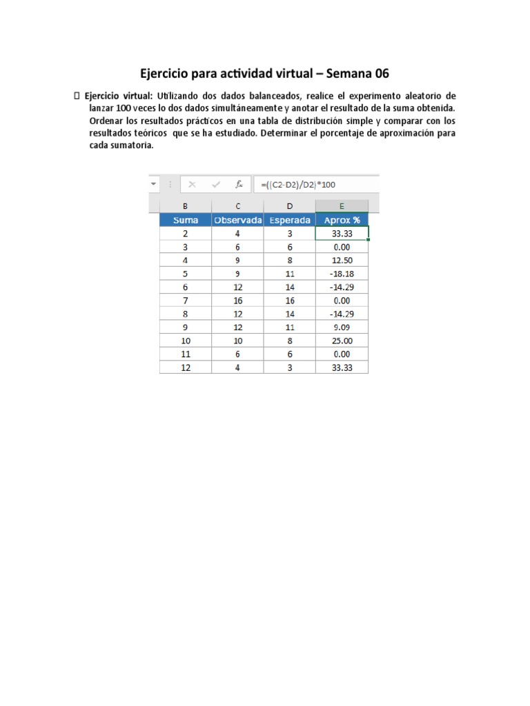 Lanzamiento de Dados: Análisis Estadístico | PDF