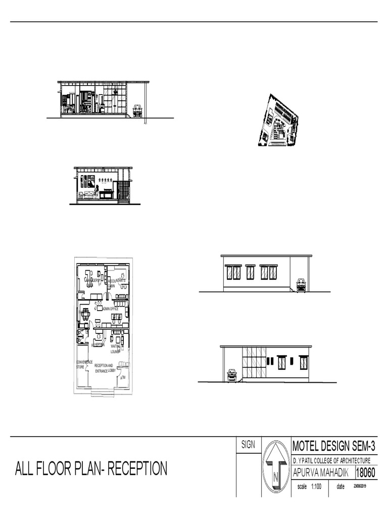 All Floor Plan-Reception: Motel Design Sem-3 | PDF | Interior Design ...