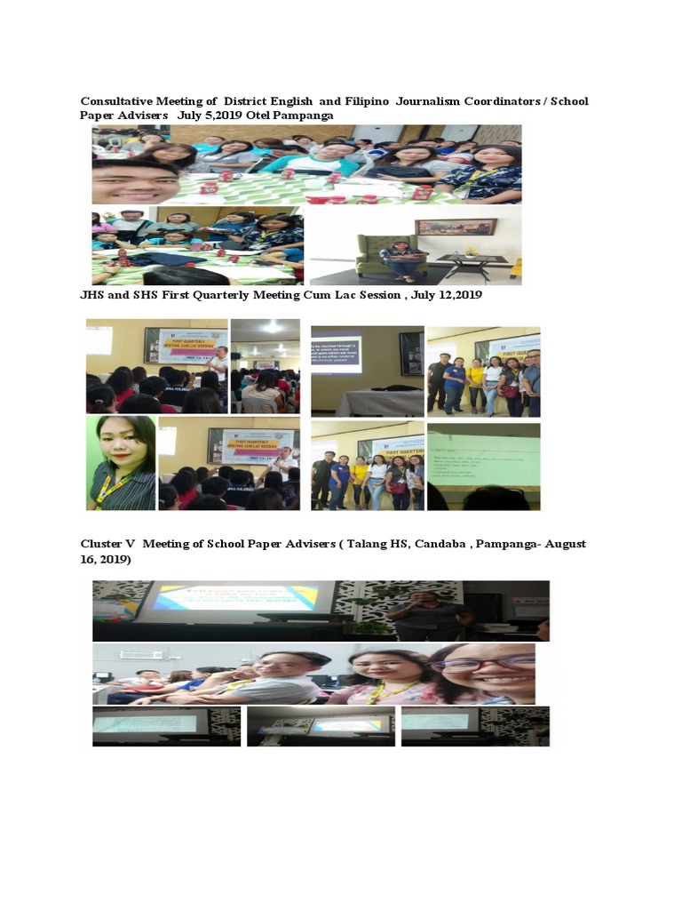 Meeting and Slac Session | PDF | Language Arts & Discipline | Wellness