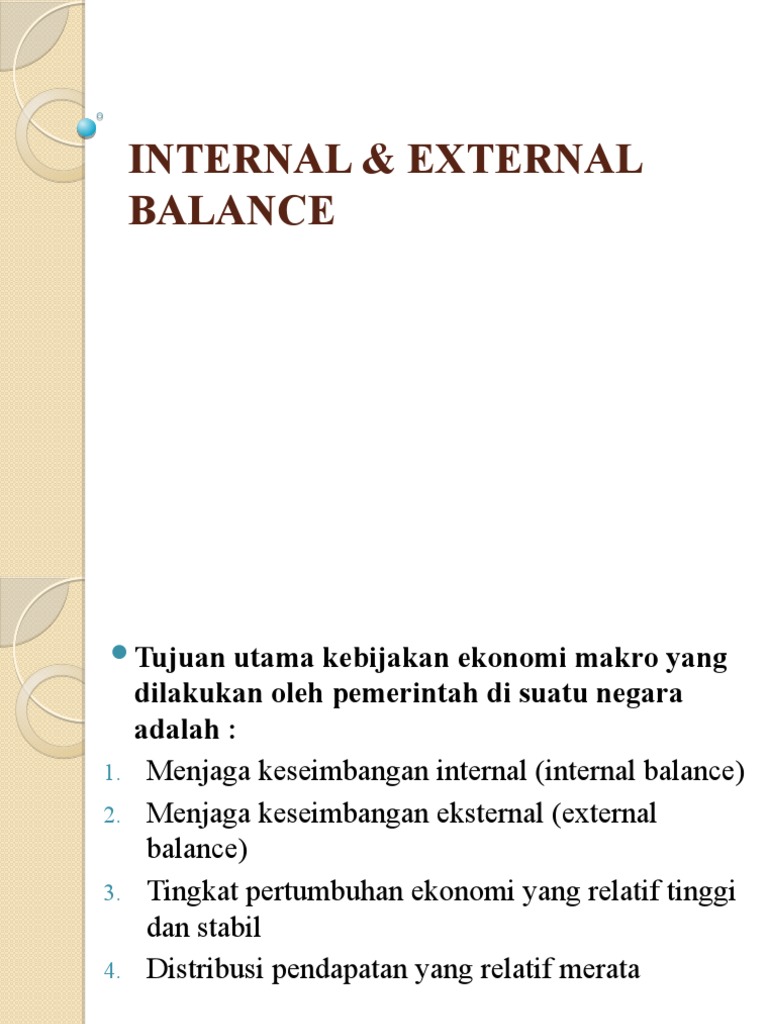 Internal External Balance | PDF