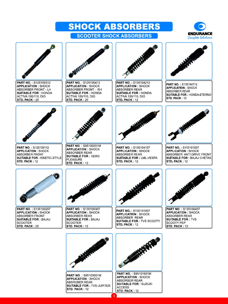 Endurance Scooter Shock Absorbers | PDF