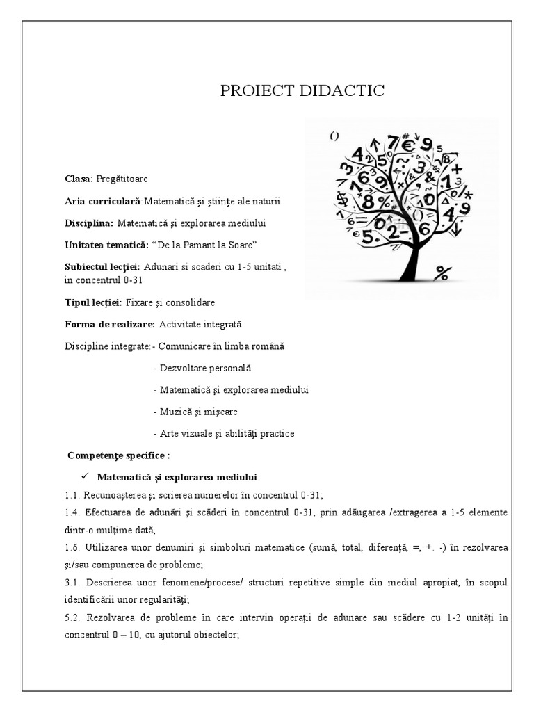 Proiect Didactic MEM 2 | PDF