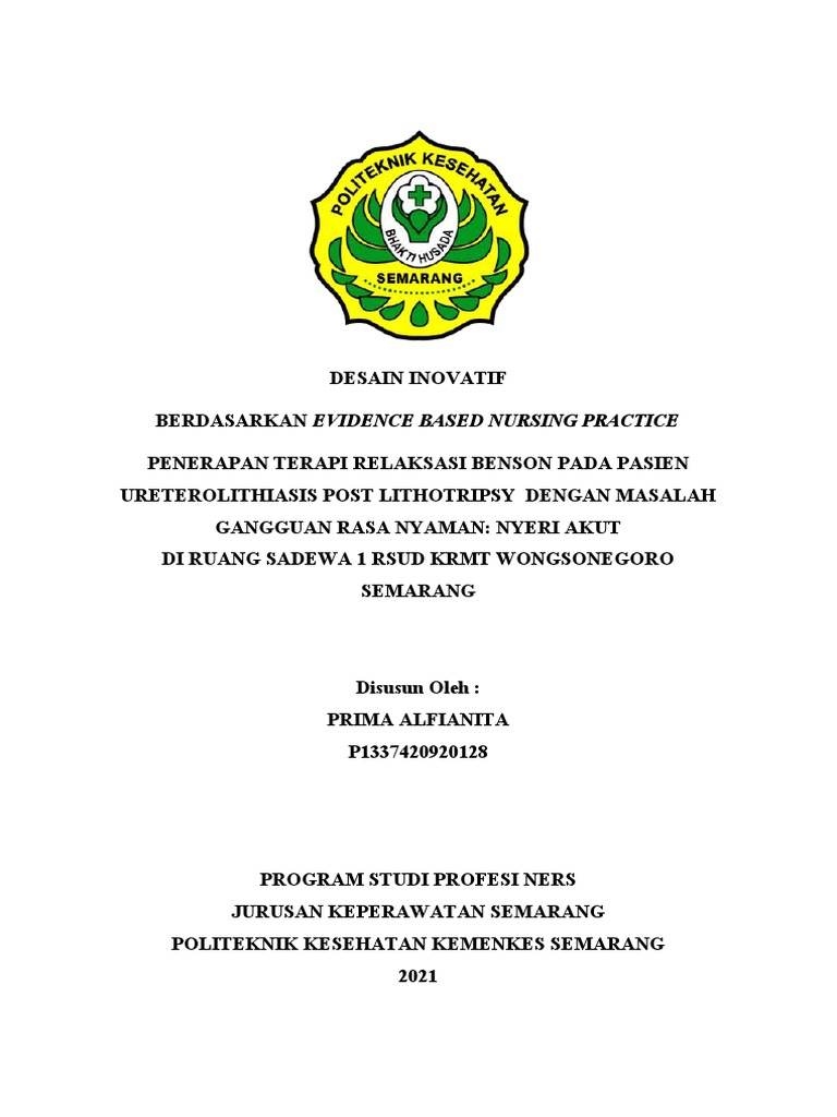 Desain Inovatif Ebnp Relaksasi Benson - Prima Alfianita | PDF ...