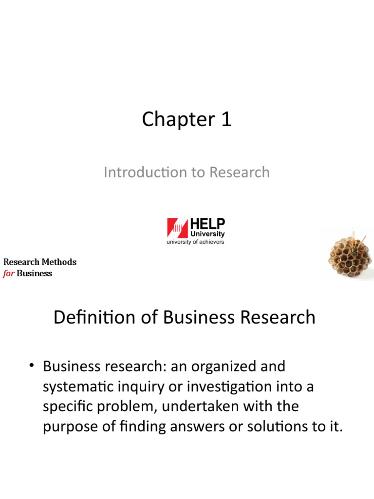CH 1-Introduction To Research | PDF | Decision Making | I Pod