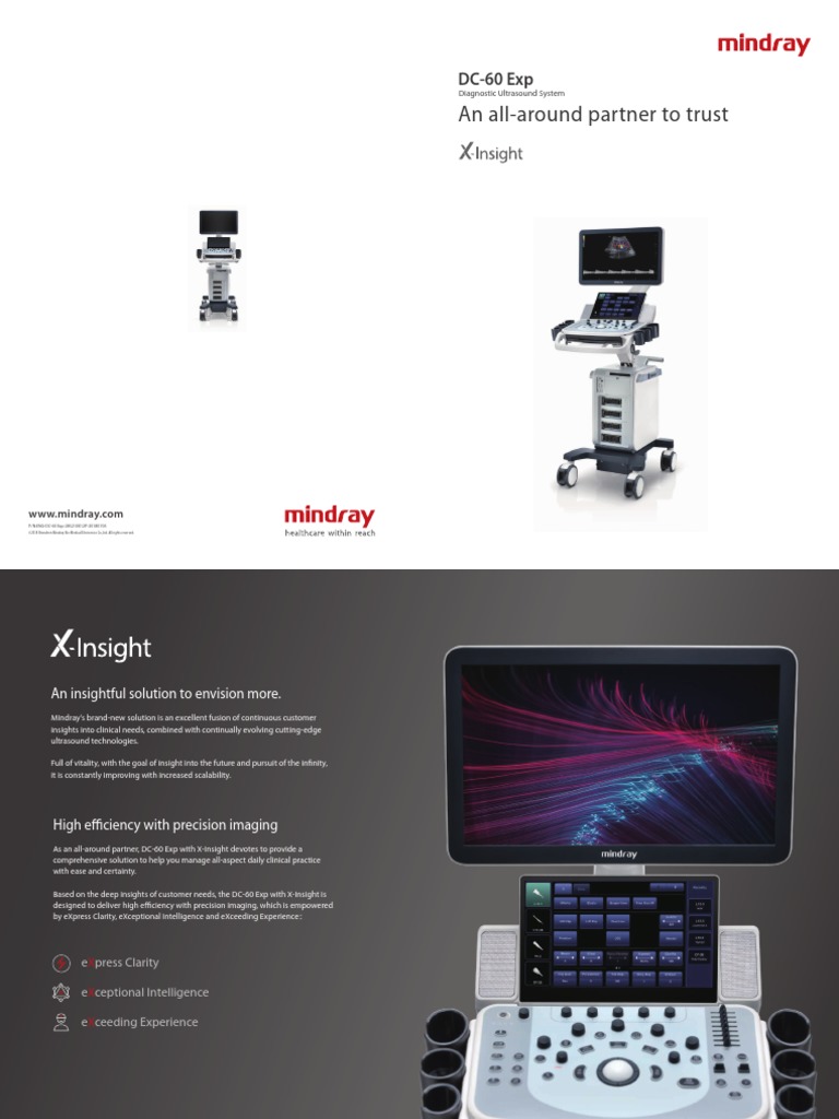 Brochure Mindray DC-60 Exp X-Insight-1 | PDF | Medical Ultrasound | Science