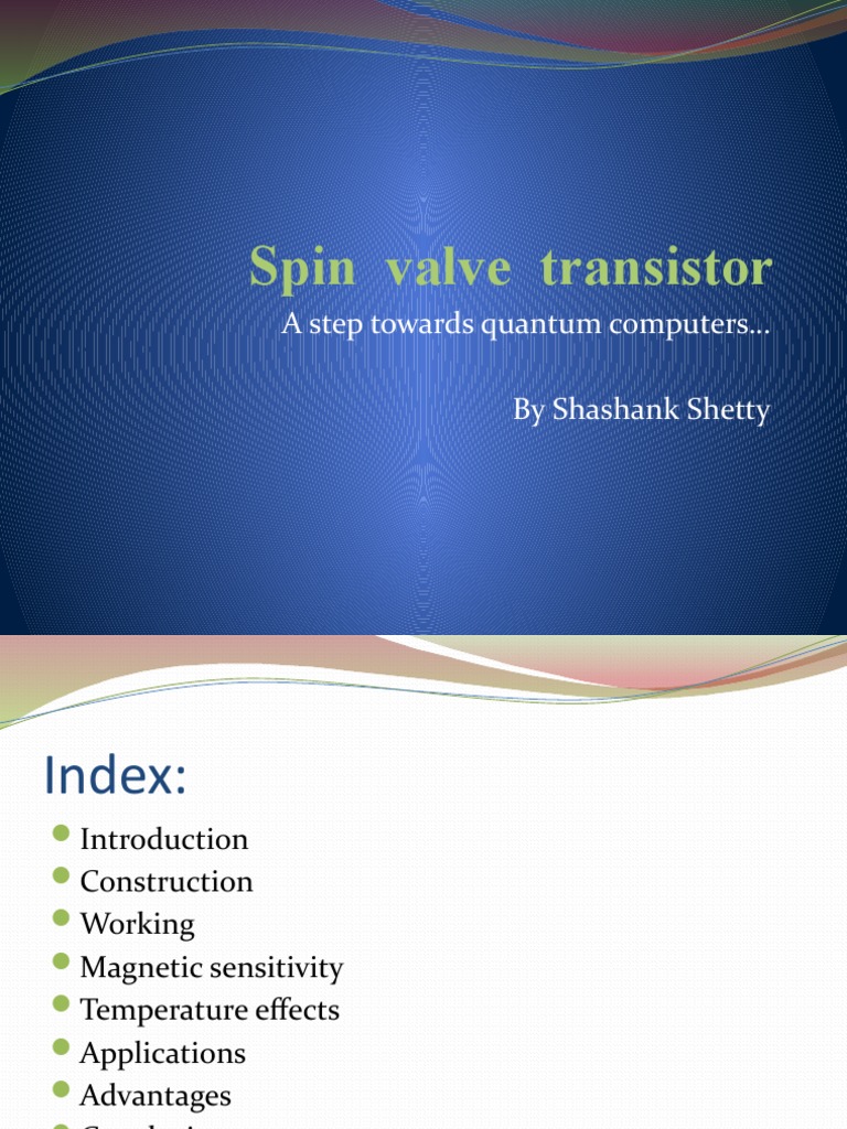 Spin Valve Transistor: A Quantum Leap | PDF | Transistor | Materials ...