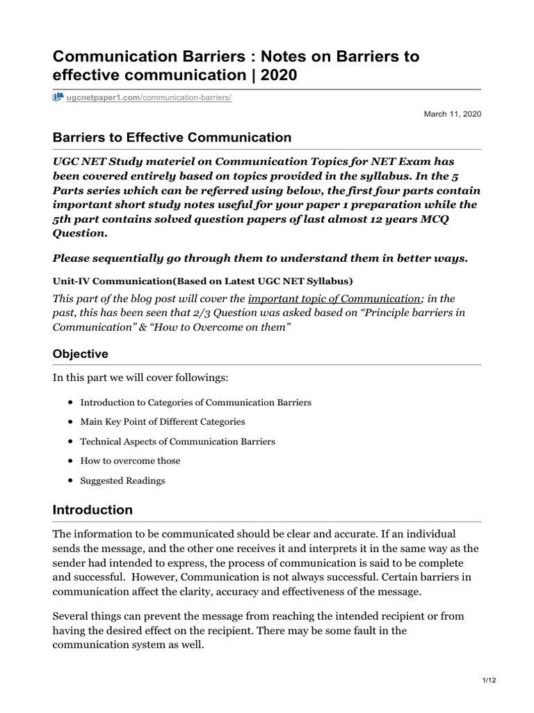 UGC NET Communication Paper 1 New Syllabus Part 3 | PDF | Jargon | Communication