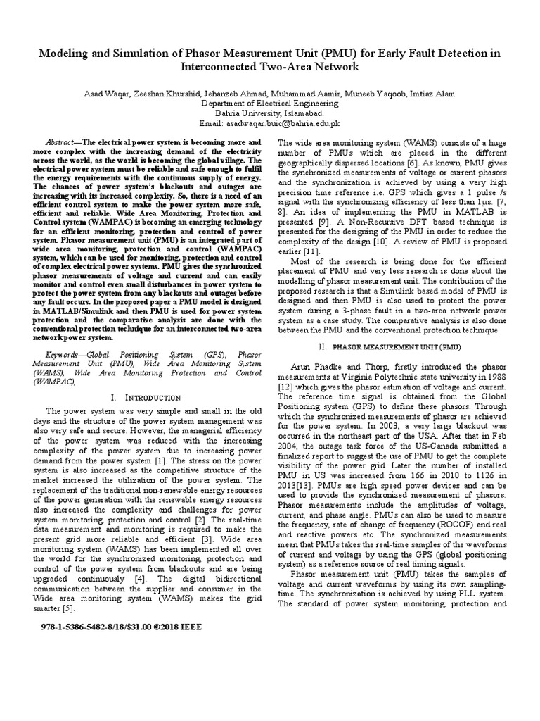 Early Fault Detection | PDF | Power (Physics) | Metrology