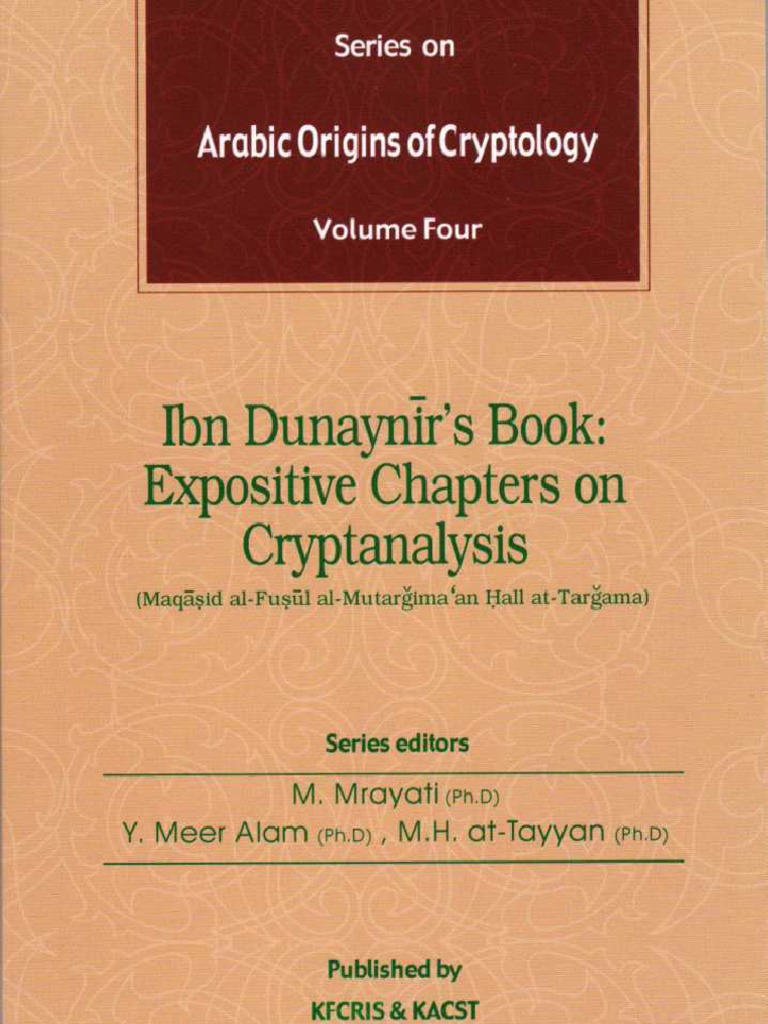 Arabic Origins of Cryptolog Vol. 4 | PDF | Cipher | Cryptanalysis