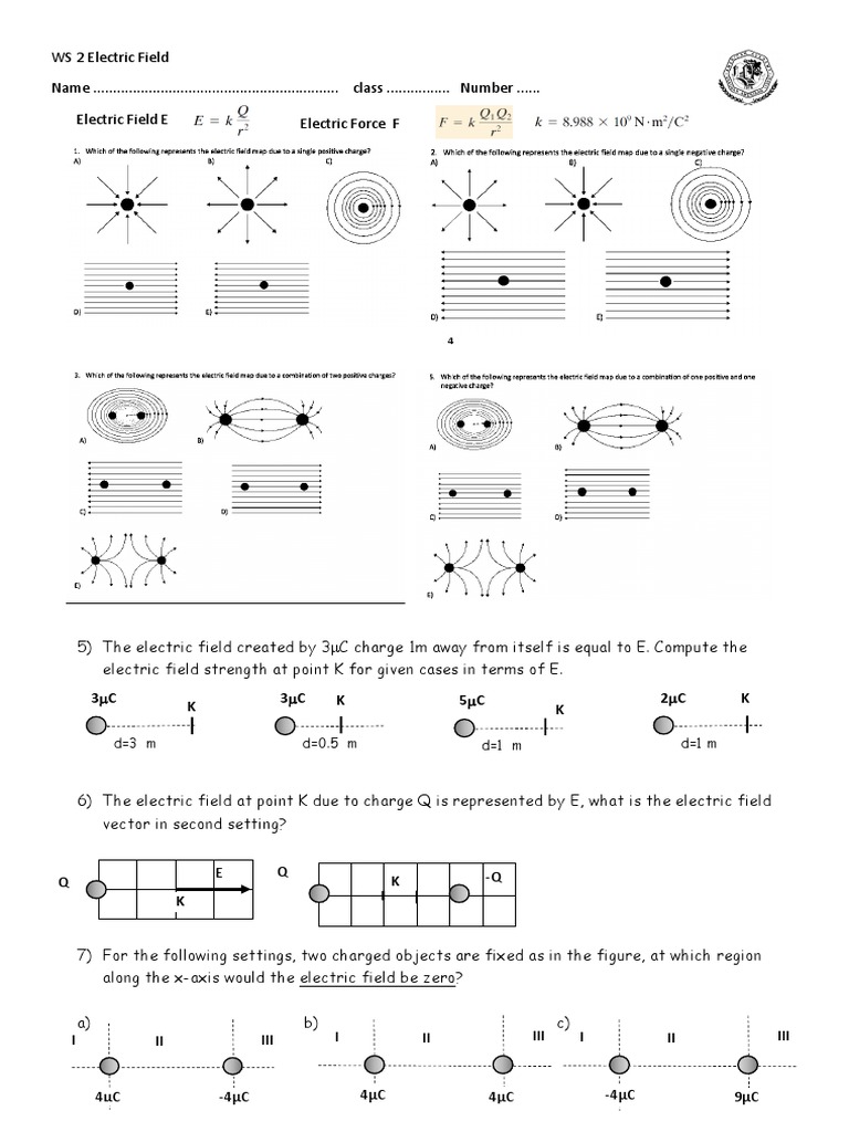 WS2 Electric Field of A Point Charge | PDF | Electric Field ...
