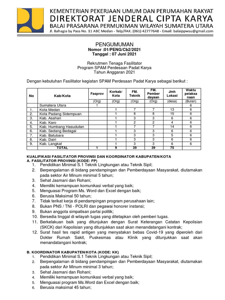 Pengumuman TFL | PDF