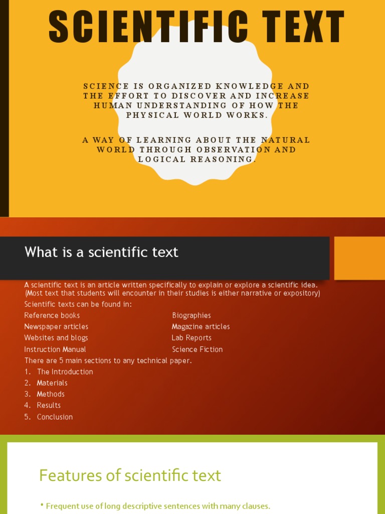 Scientific Text | PDF | Quantitative Research | Science