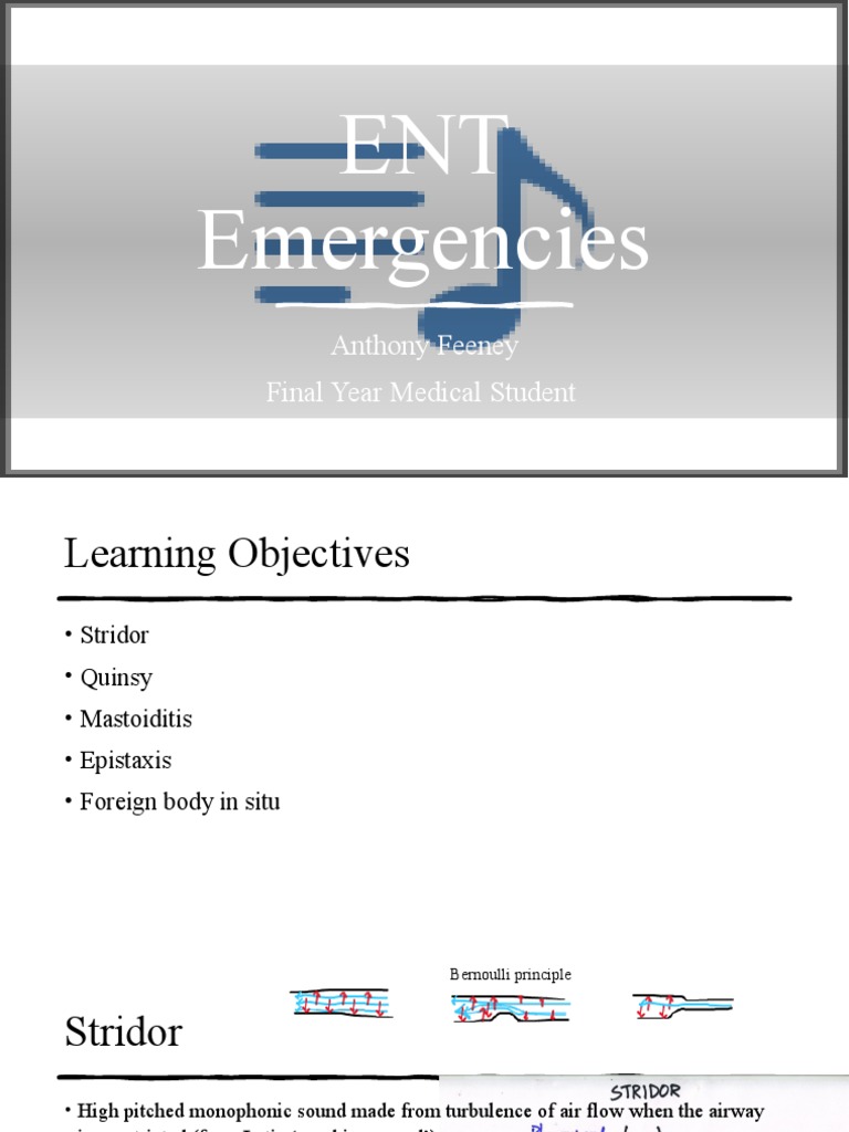 ENT Emergencies Lecture | PDF | Immunology | Otorhinolaryngology