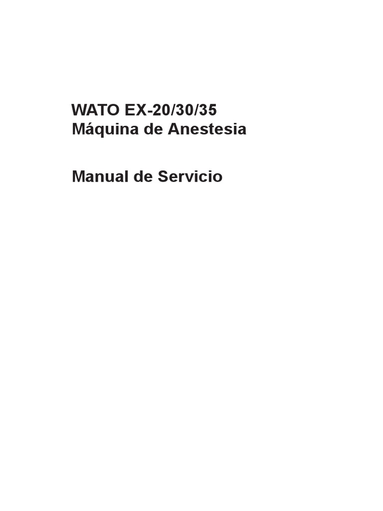 WATO Service Manual EX-20 - 30 - 35 Esp | PDF | Presión | Medición de flujo