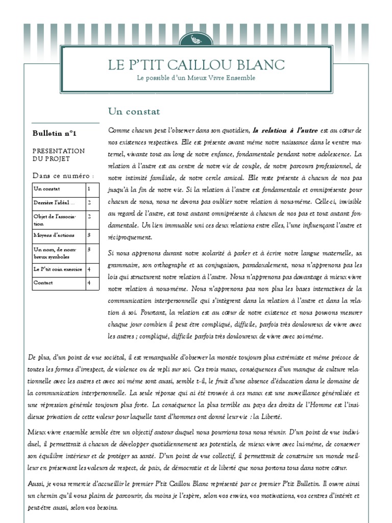 1 BULLETIN Présentation Projet | PDF