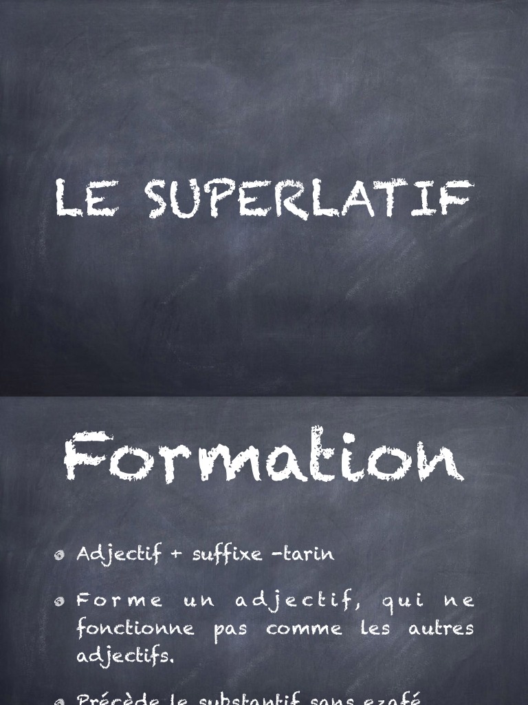 Superlatif | PDF | Nom (grammaire) | Nombre grammatical