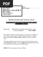 2025 Bece Rme Questions | PDF