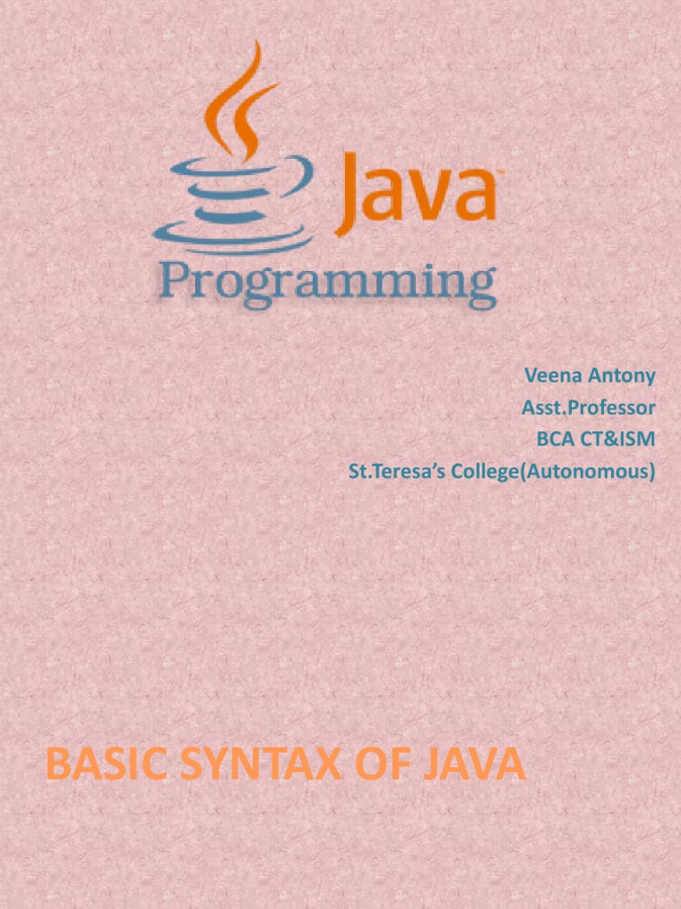 Veena Antony Asst - Professor Bca Ct&Ism ST - Teresa's College ...