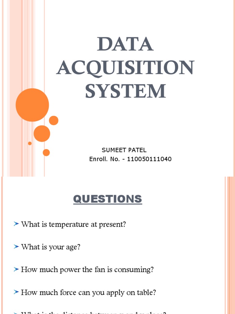 Data Acquisition System Overview | PDF | Data Acquisition | Digital Signal