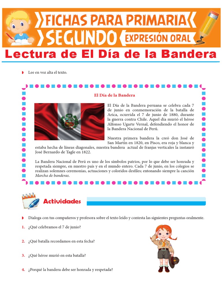 Lectura de El Día de La Bandera para Segundo Grado de Primaria | PDF