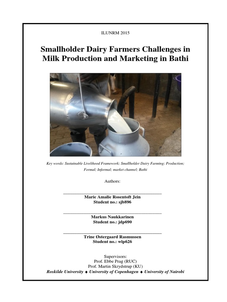 Kenya Smallholder Diary Farmers Challenges In Milk Production And