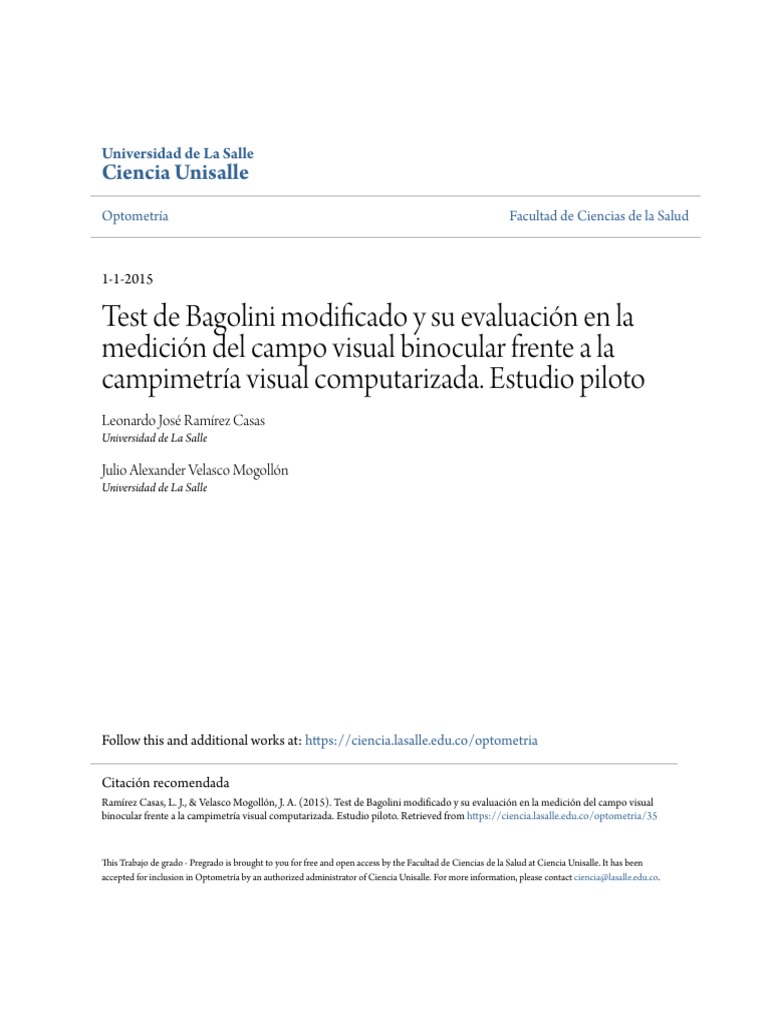Test de Bagolini Modificado y Su Evaluación en La Medición Del CA | PDF ...