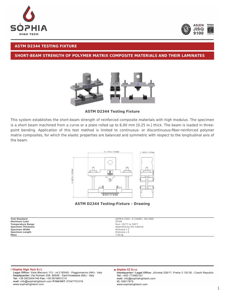 Astm D2344 Testing Fixture | PDF | Composite Material | Mechanical ...