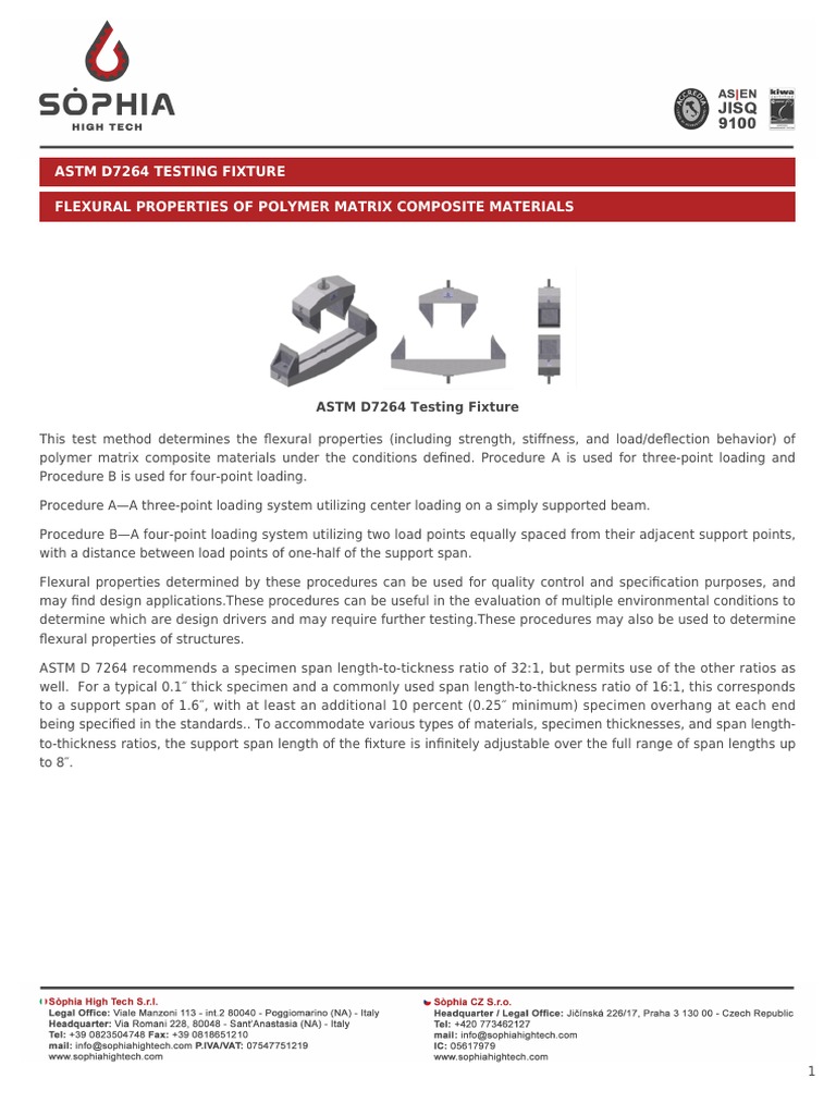 Astm D7264 Testing Fixture | PDF | Composite Material | Fibre ...