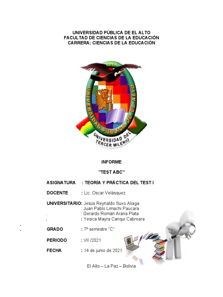 Informe del Test ABC en Educación | PDF | Educación primaria | Aprendizaje