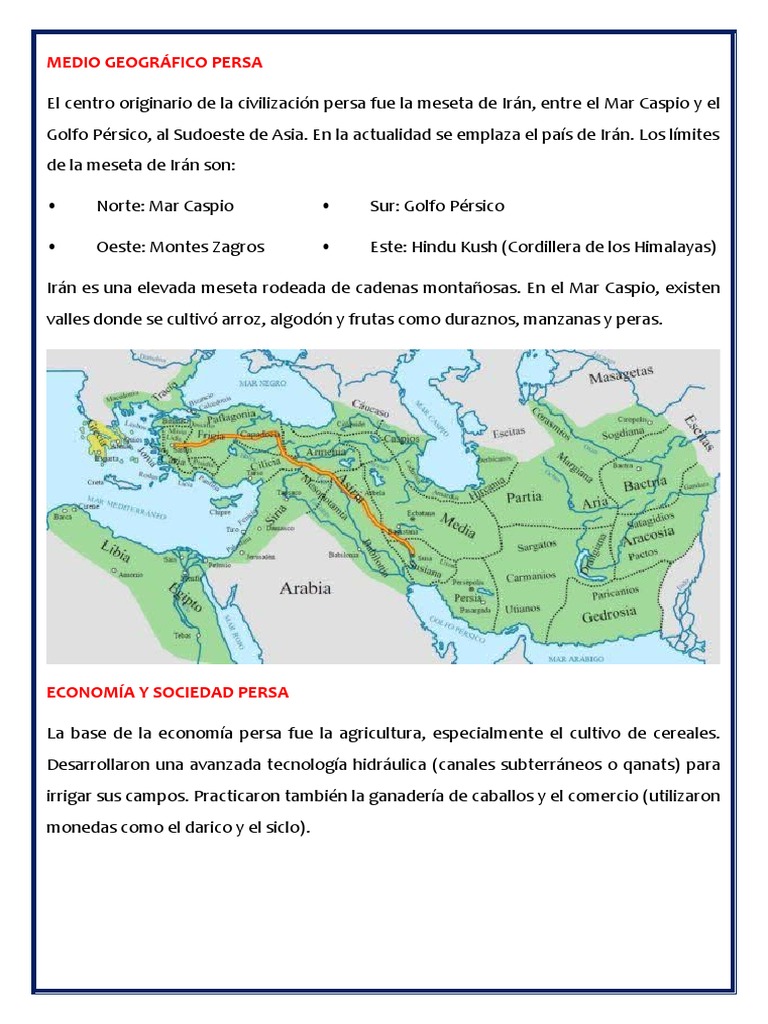 La civilización persa: origen, sociedad, economía e historia | PDF ...