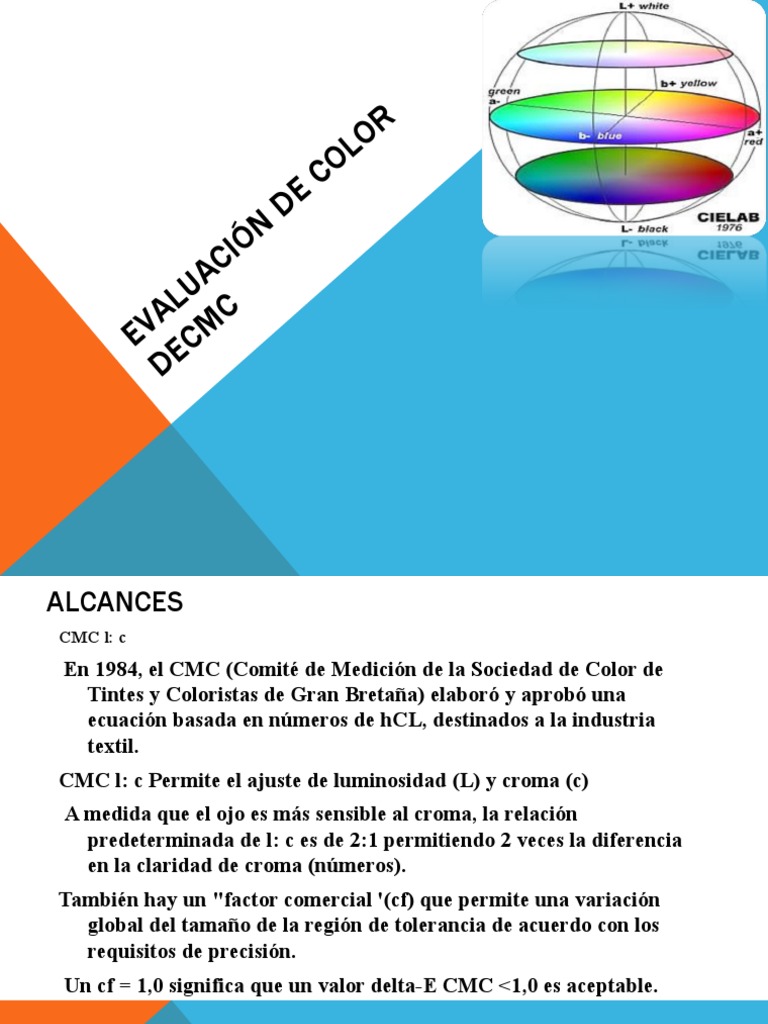 4 Color DE CMC | PDF | Color | Science