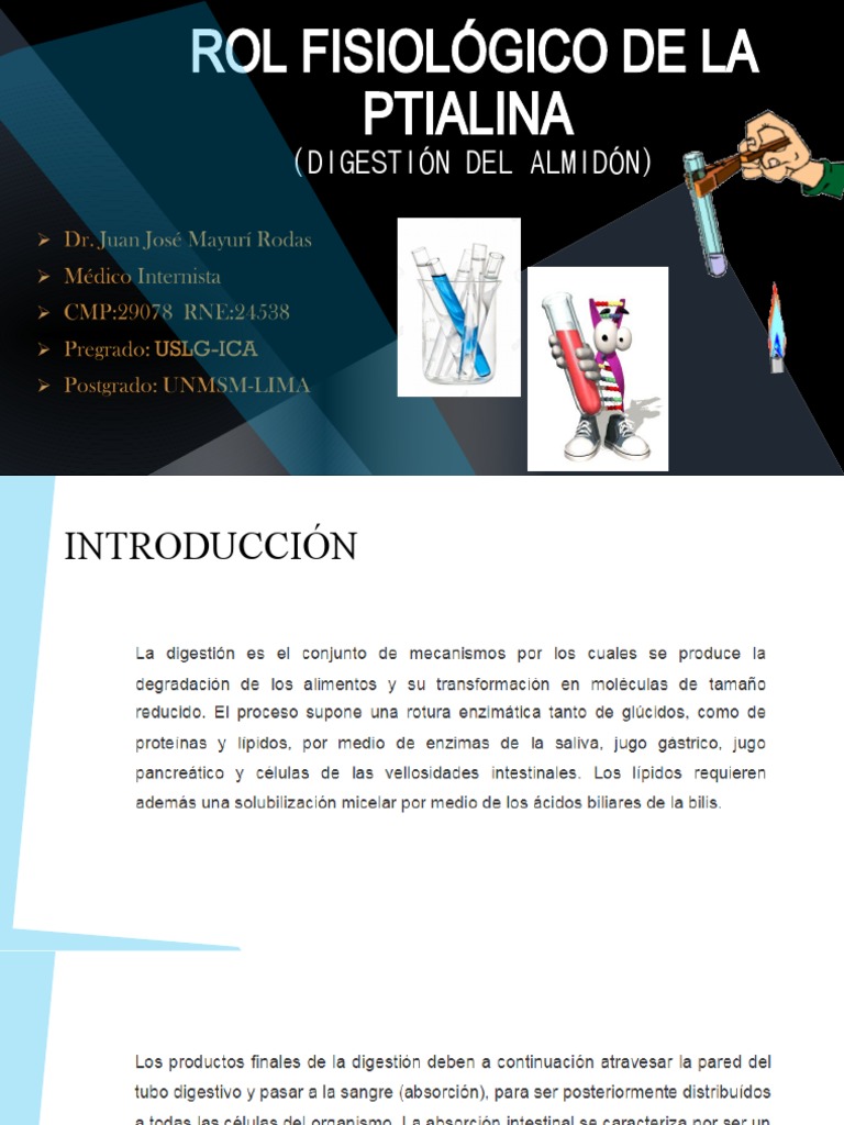 ROL FISIOLÓGICO DE LA PTIALINA-Dr - Mayuri | PDF