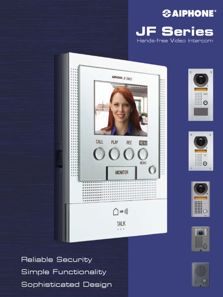 Aiphone JF Series Brochure | PDF | Power Supply | Light Emitting Diode