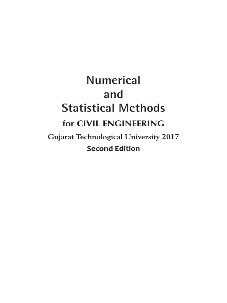 Numerical and Statistical Methods: For Civil Engineering | PDF | Regression Analysis ...