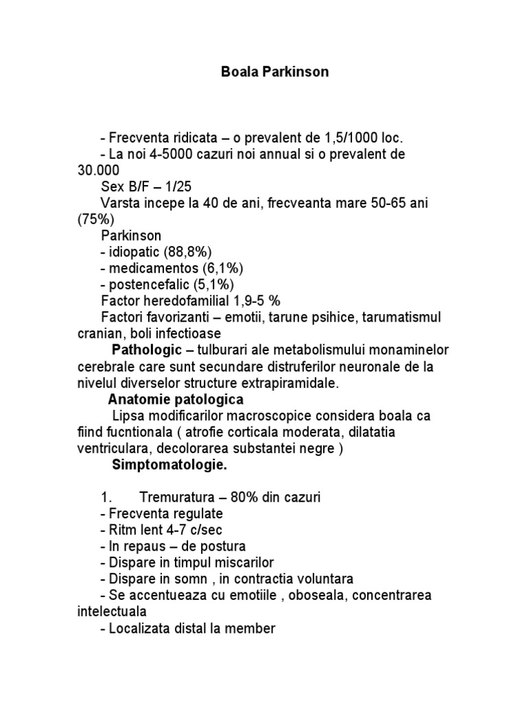 Boala Parkinson | PDF