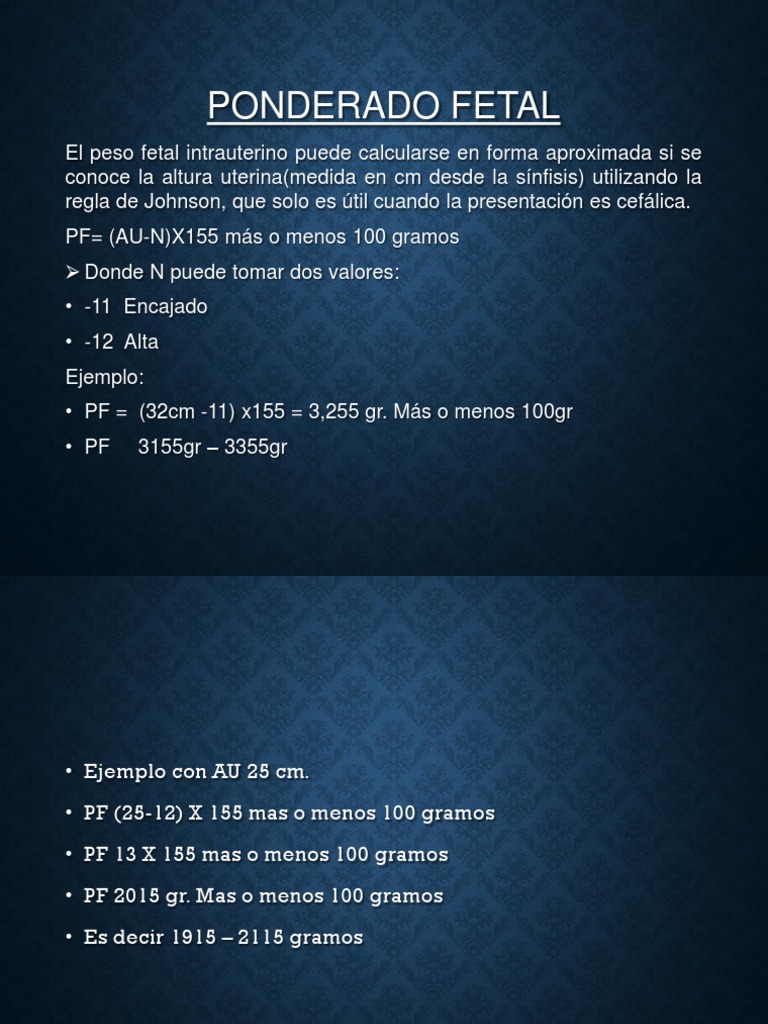 Ponderado Fetal | PDF