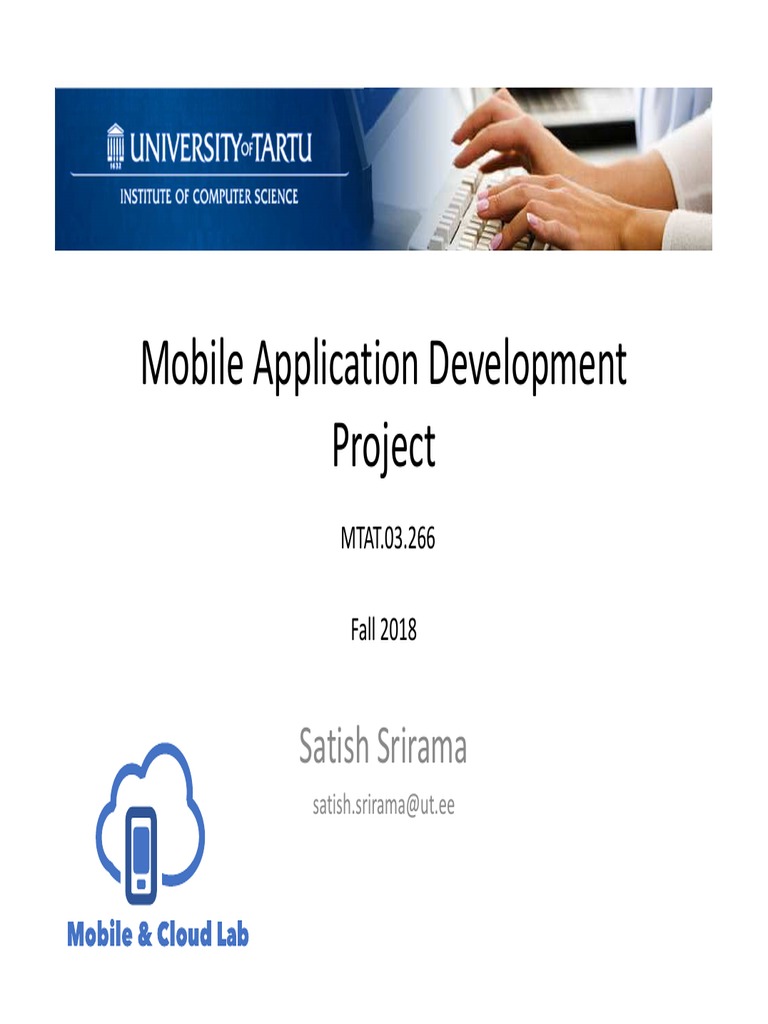 Mobile Application Development Project: Satish Srirama | PDF | Internet Of Things | Mobile App