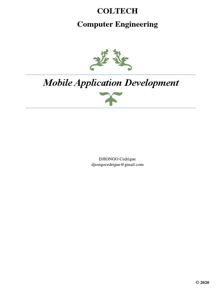 Chapter 1 Introduction To Android Platform Pdf Inheritance Object Oriented Programming