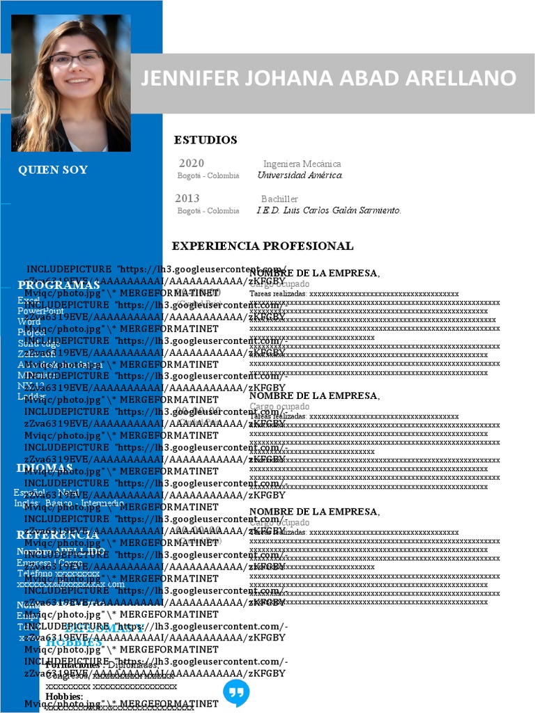 Jennifer Johana Abad Arellano: Estudios | PDF