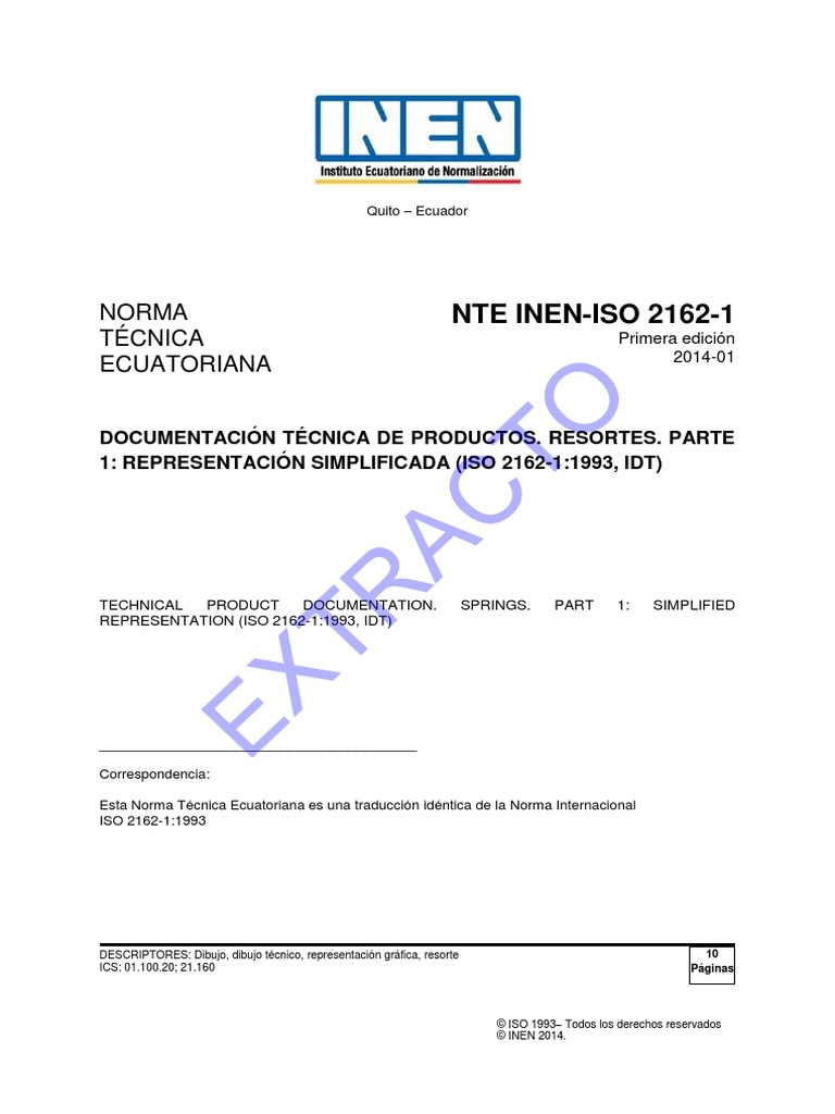 Nte Inen Iso 2162-1 | PDF | Science | Ciencia y Tecnología