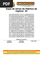 Sopa de Letras Vida Saludable | PDF