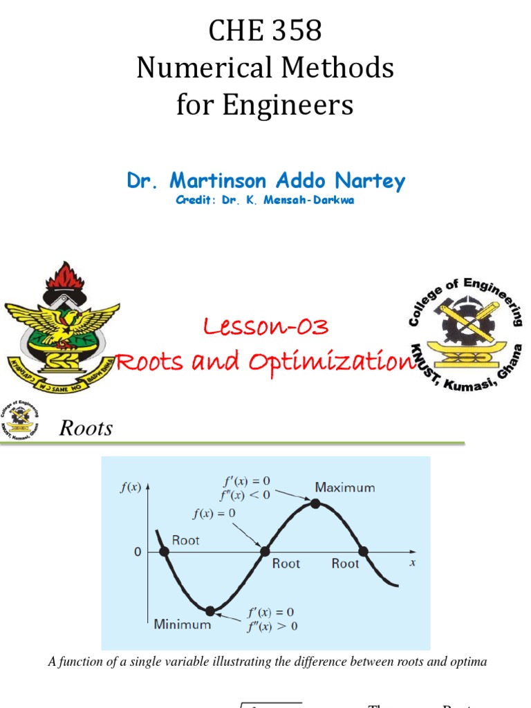Lesson 3-Roots and Optimization | PDF | Derivative | Computational Science