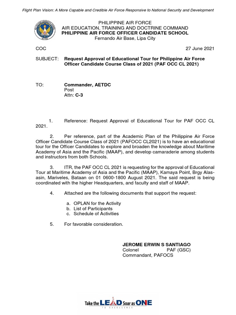 Philippine Air Force Officer Candidate School | PDF