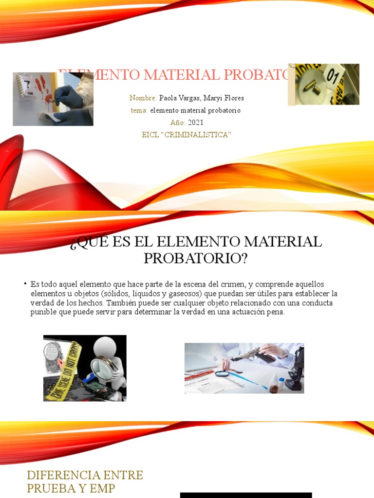 Elemento Material Probatorio | PDF | Ciencias sociales