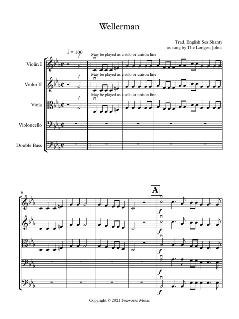 Wellerman - Full Score | PDF | Divertissement (Général)